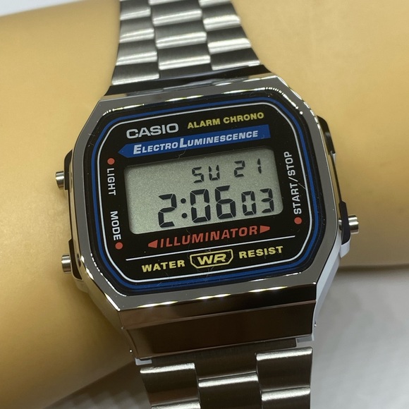 Casio | Other | Casio Watch Digital Movement Stainless Steel 34mm ...